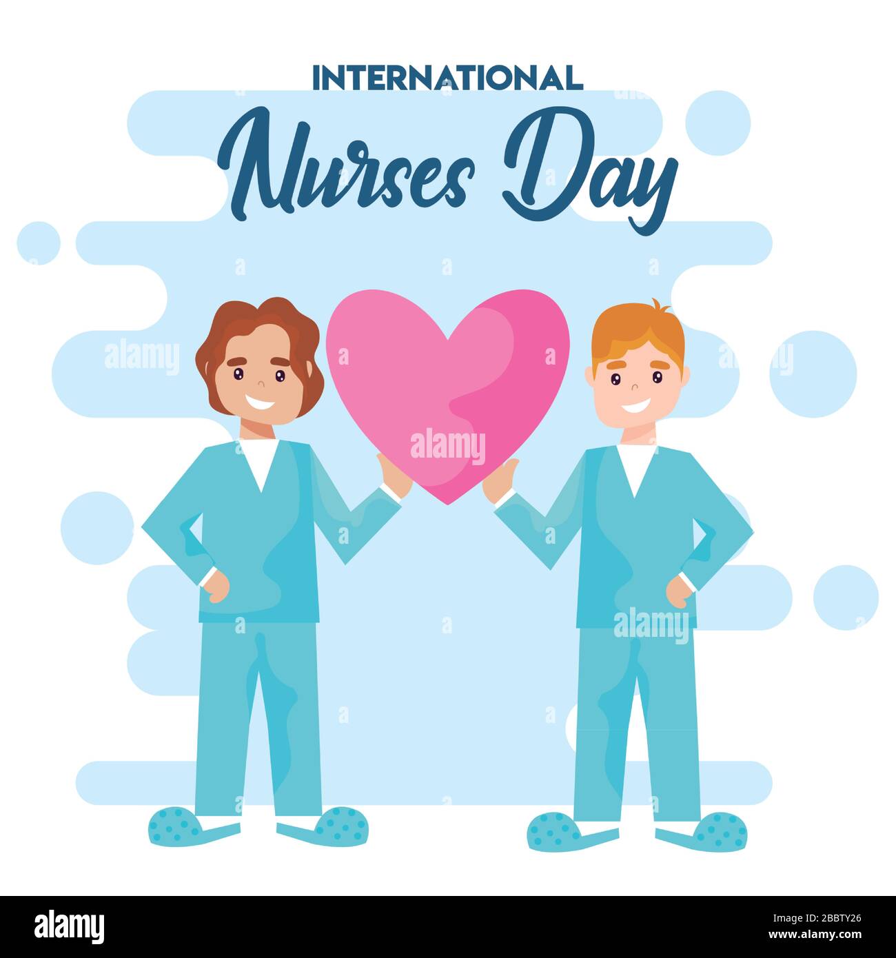 poster of the international nurse day, men nurses vector illustration ...