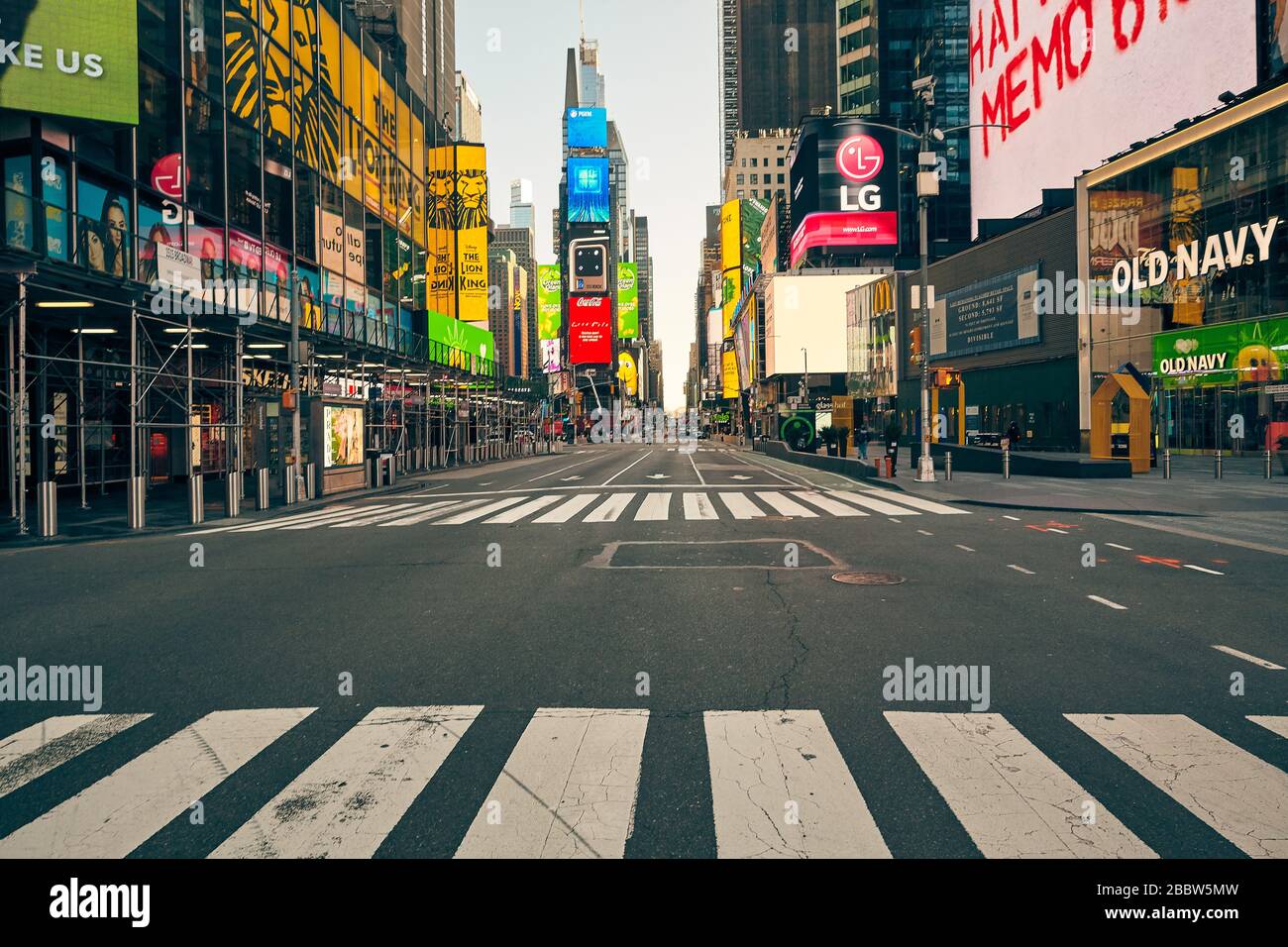 Times Square Empty Stock Photo - Alamy