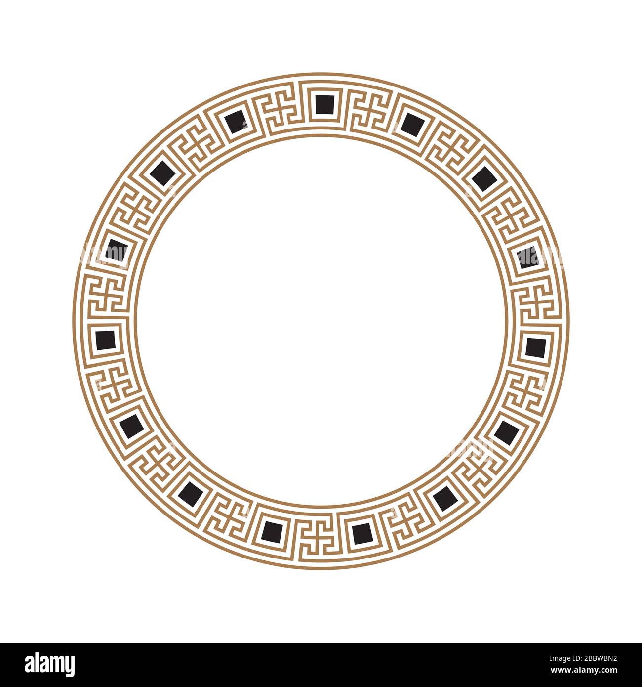 Greek key round frame. Greek border. Vector Stock Vector Image & Art ...