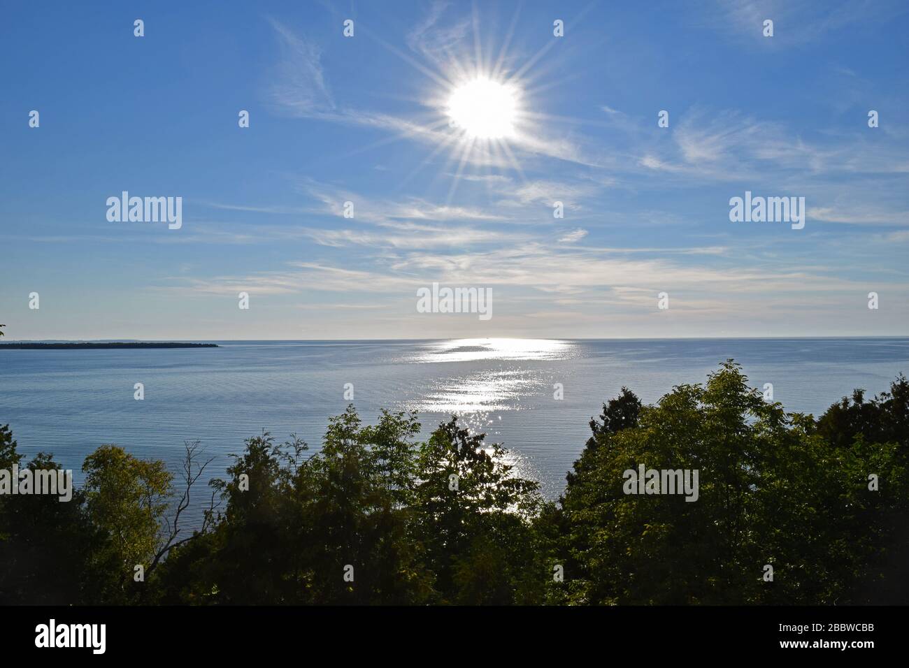 Sunshine Over Lake Michigan Stock Photo - Alamy
