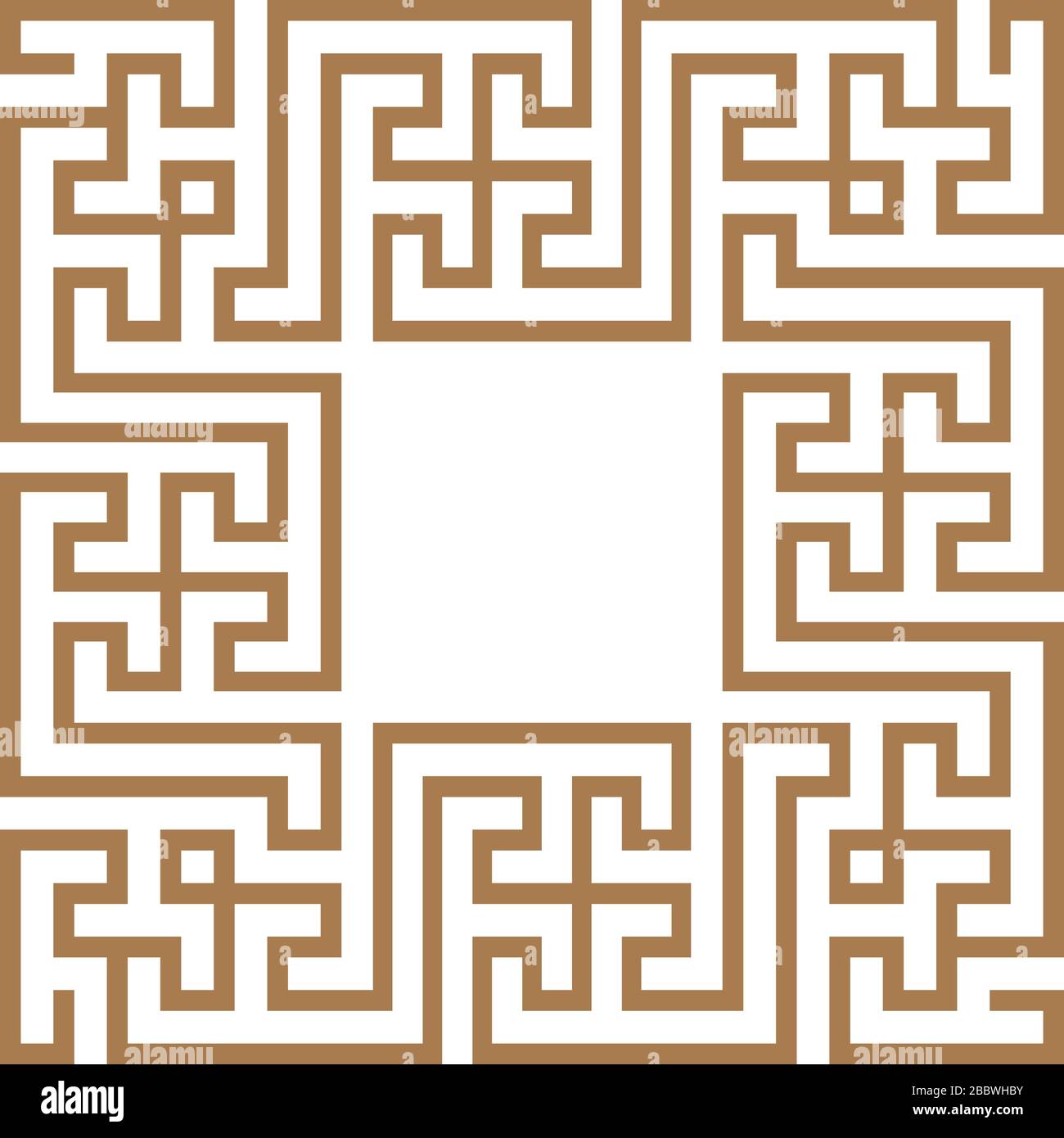 Greek key border frame. Abstract geometric. Vector Stock Vector Image ...