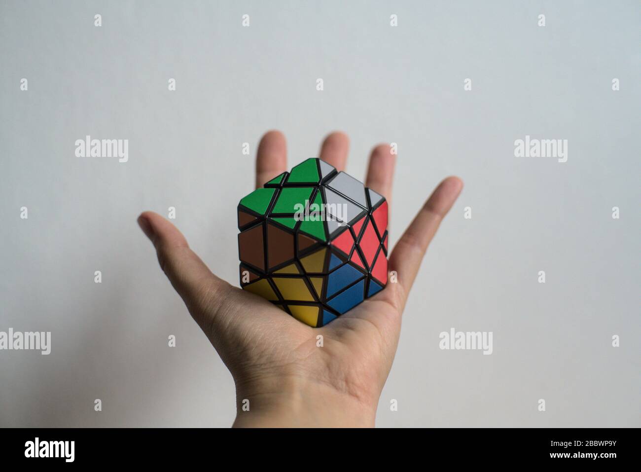 rubik rare hexagonal shape Stock Photo - Alamy