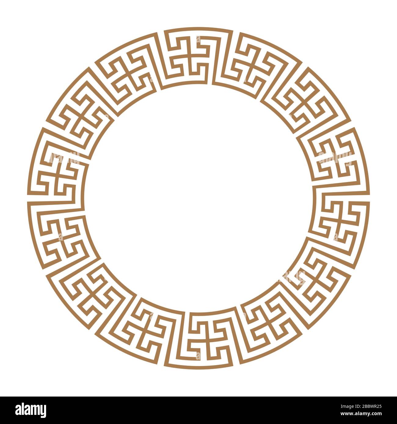 Greek key round frame. Greek border. Vector Stock Vector Image & Art ...