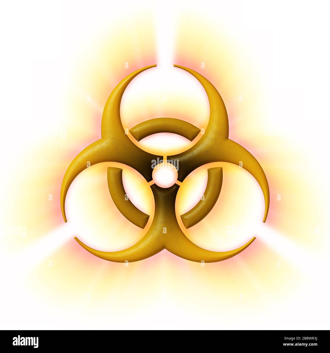 Shining biohazard warning sign - infected specimen Stock Photo - Alamy