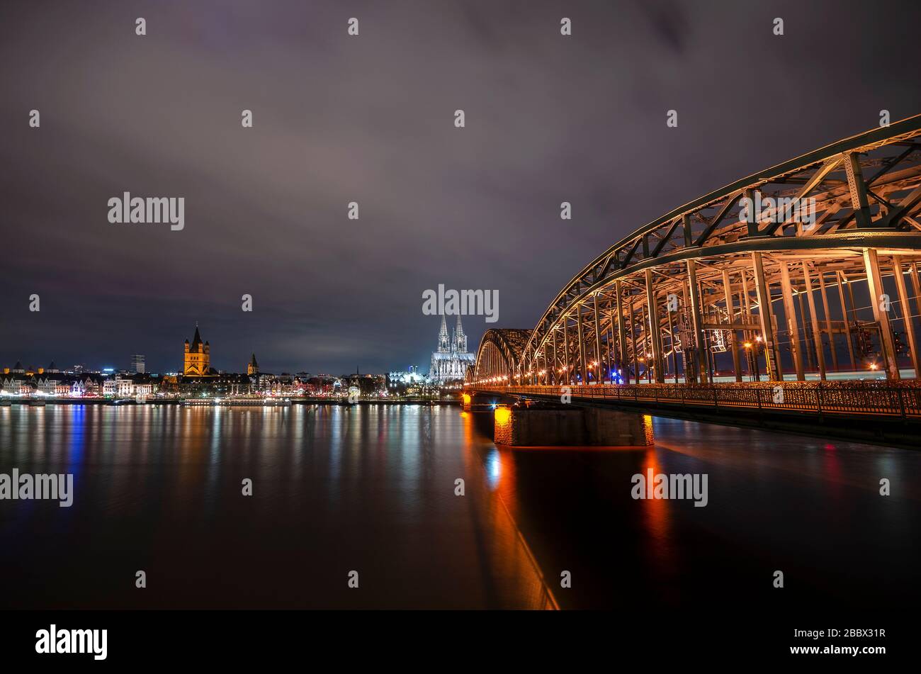 View on the riverside of Cologne, Germany Stock Photo - Alamy