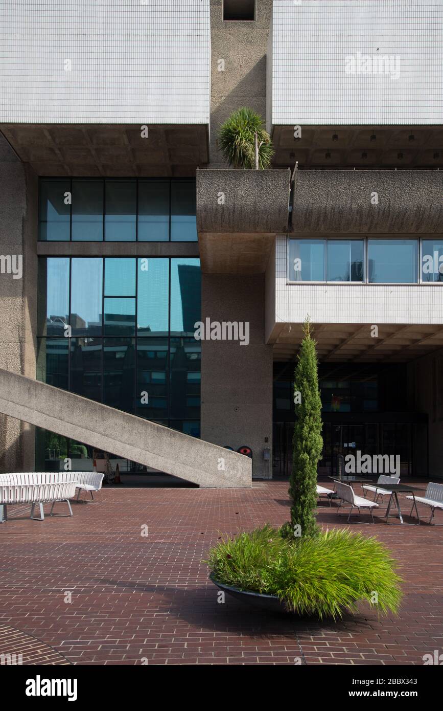 Courtyard Landscape Concrete 1960s Brutalist Architecture Barbican ...