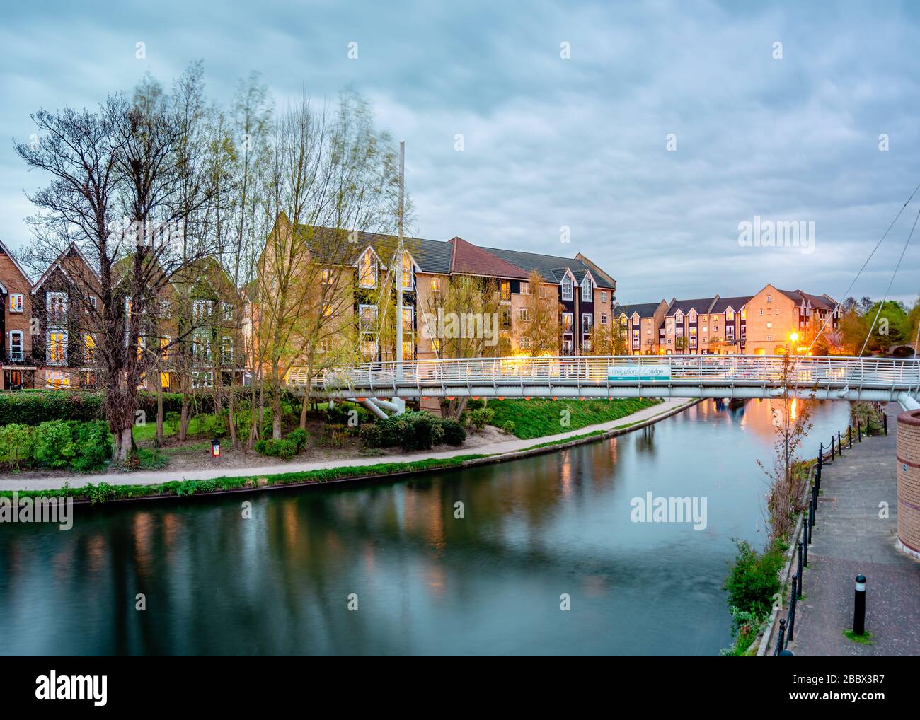 Late evening view of the iconic Navigation Bridge that spans Grand ...