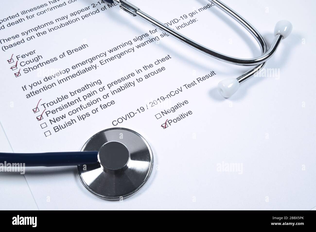 Positive test result for COVID-19 or novel coronavirus pandemic ...