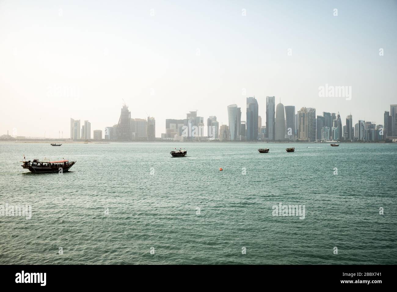 Doha Corniche and port, Qatar Stock Photo - Alamy