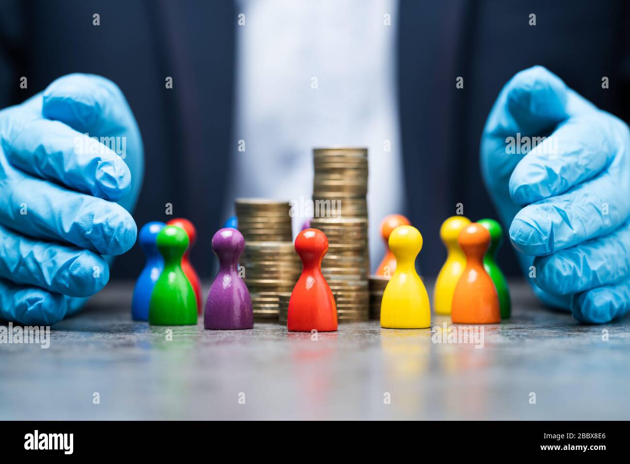Concept protecting savings from hi-res stock photography and images - Alamy
