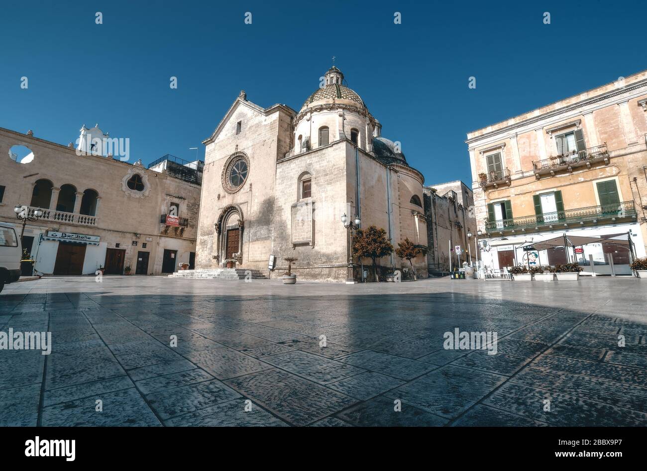 Street view of the world known Ceramic City, Grottaglie, Puglia, Italy ...