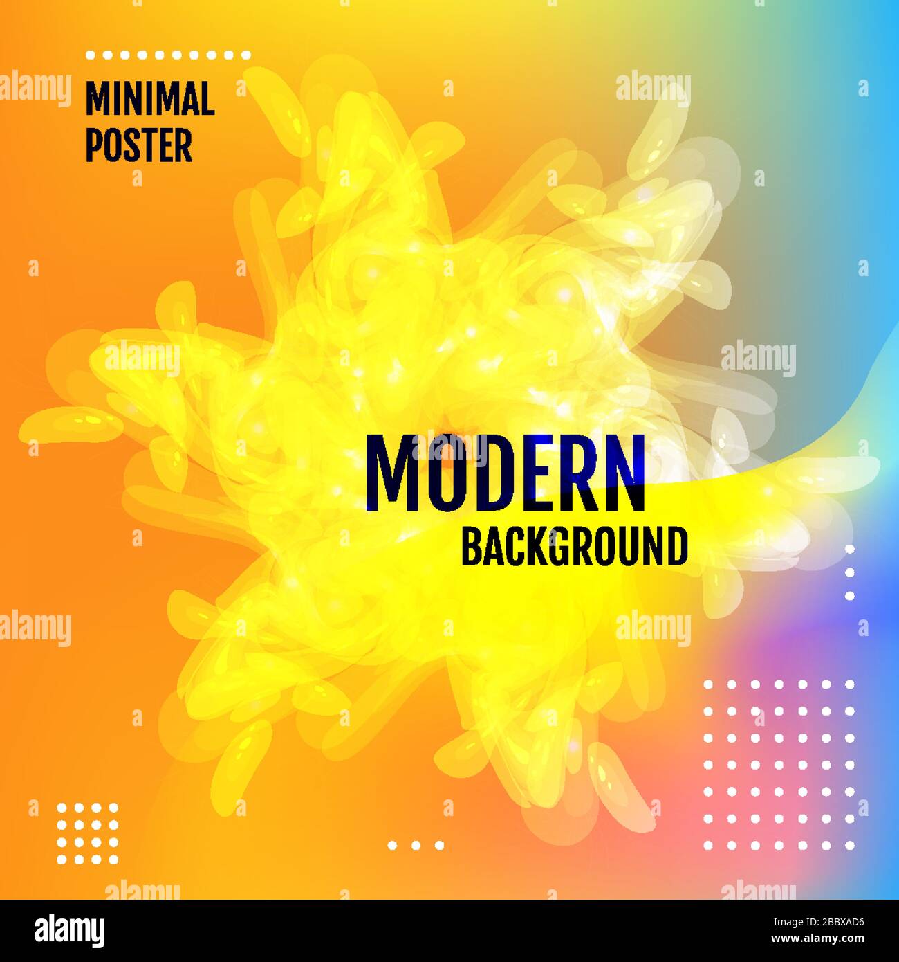 Poster with color gradient background. Trendy modern design Stock ...