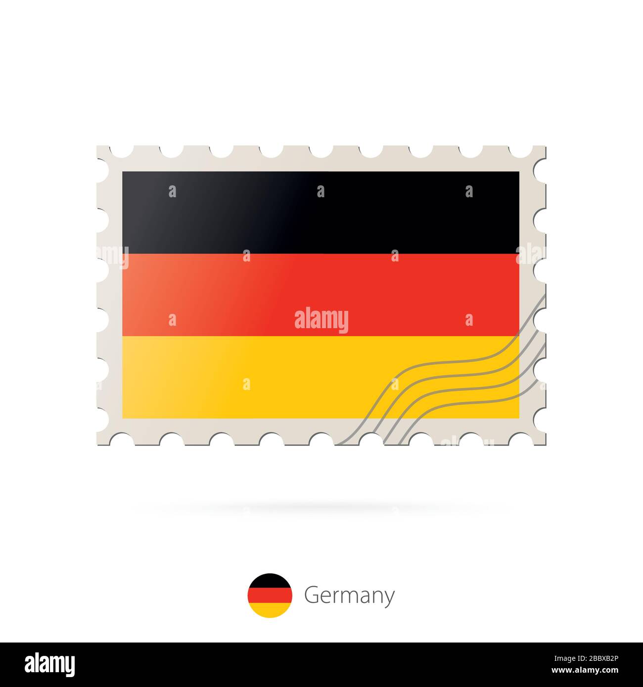Postage stamp with the image of Germany flag. Germany Flag Postage on ...