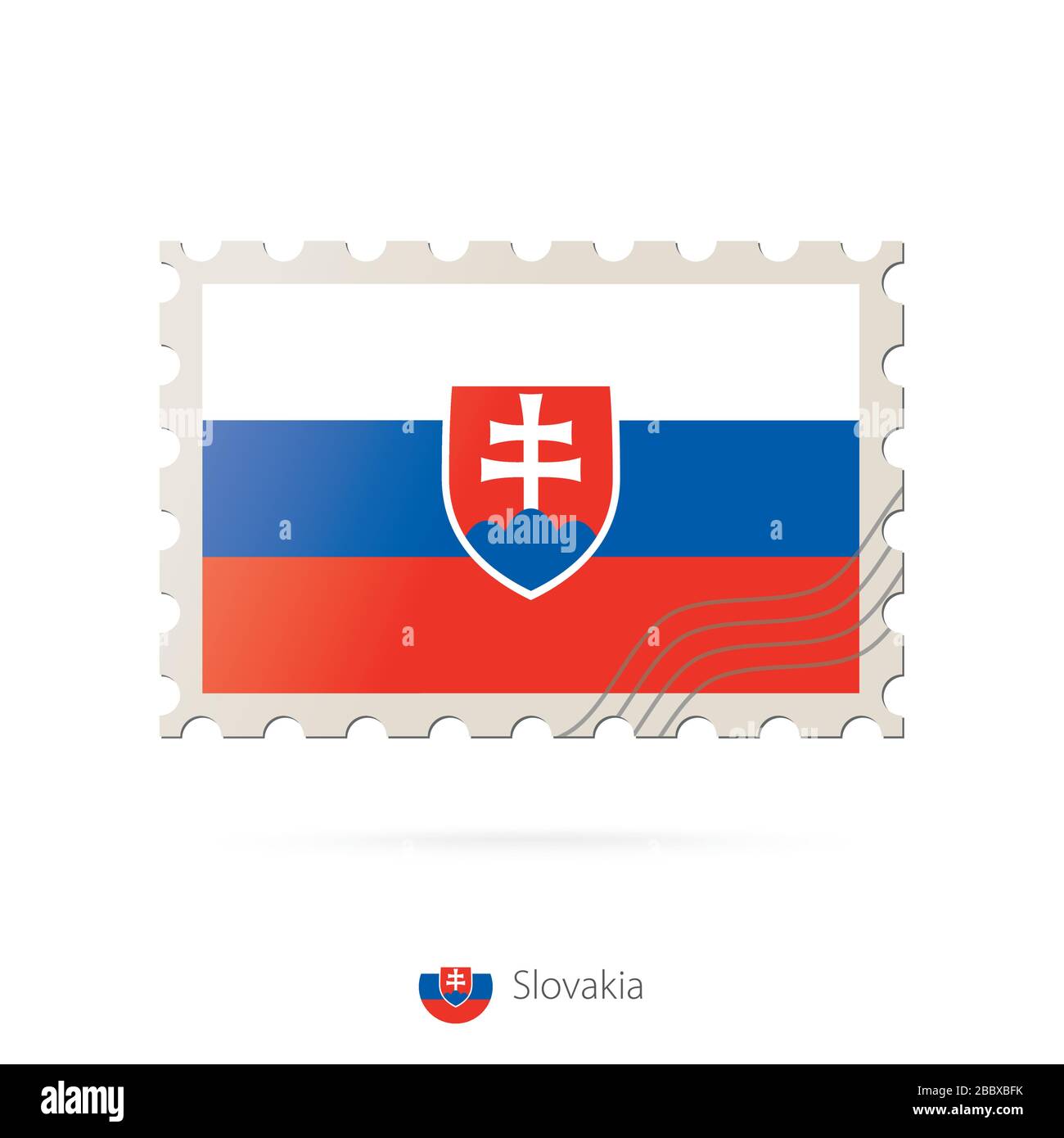 Postage stamp with the image of Slovakia flag. Slovakia Flag Postage on ...