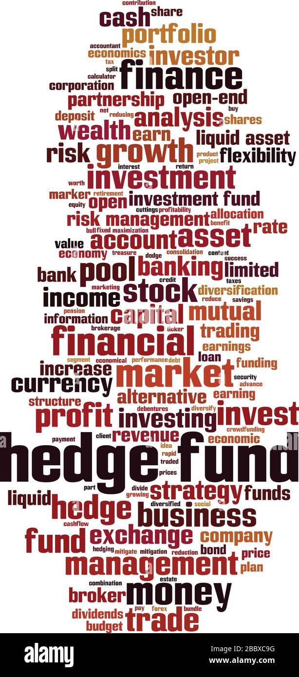 Hedge fund word cloud concept. Collage made of words about hedge fund ...