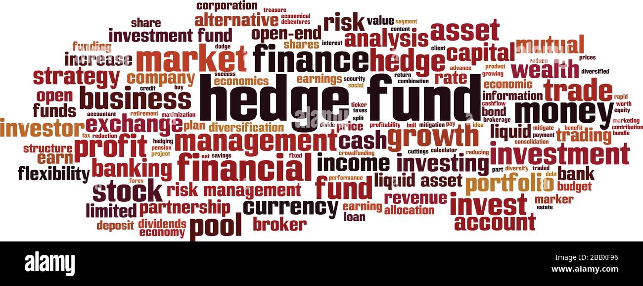 Hedge fund word cloud concept. Collage made of words about hedge fund ...