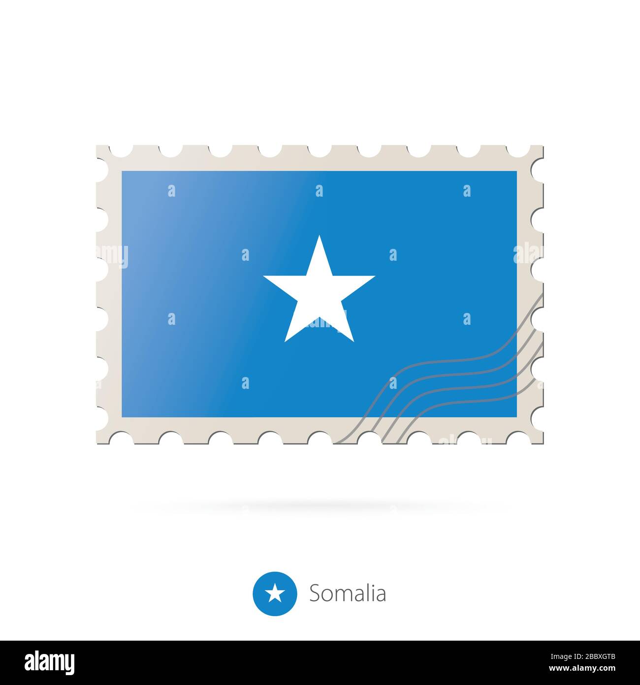 Postage stamp with the image of Somalia flag. Somalia Flag Postage on ...