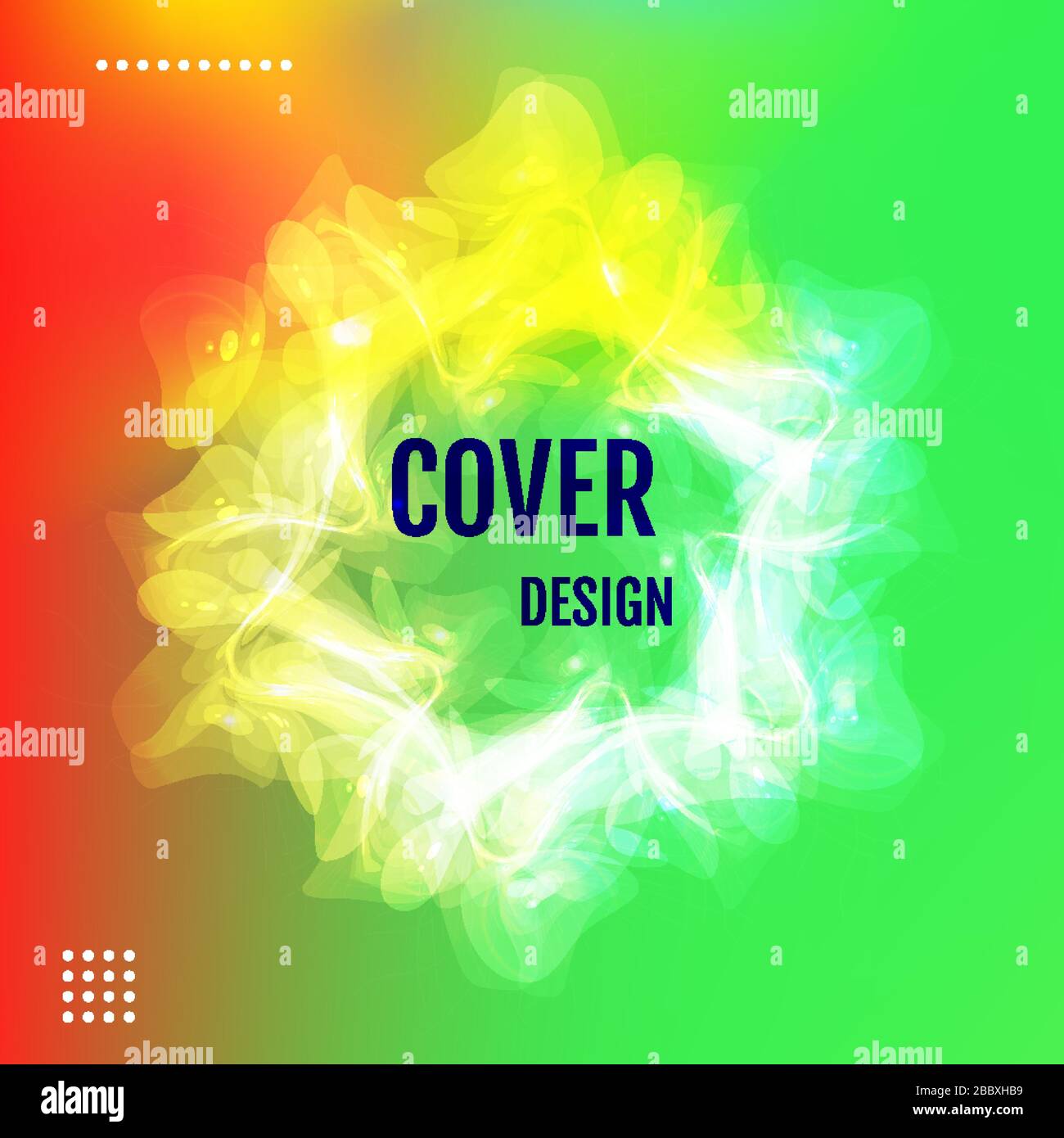 Poster with color gradient background. Trendy modern design Stock ...