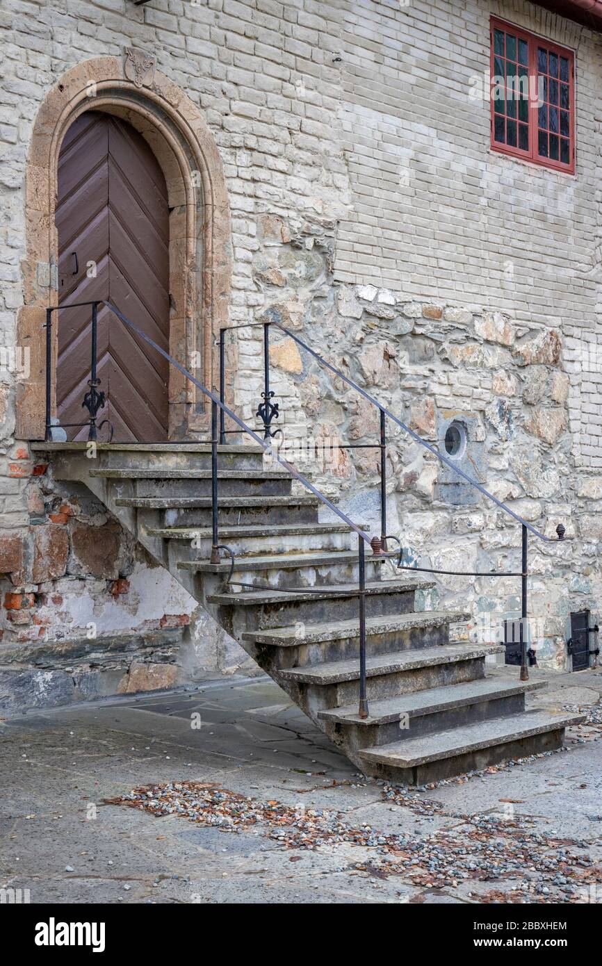Walking around the Nidaros Cathedral Stock Photo - Alamy