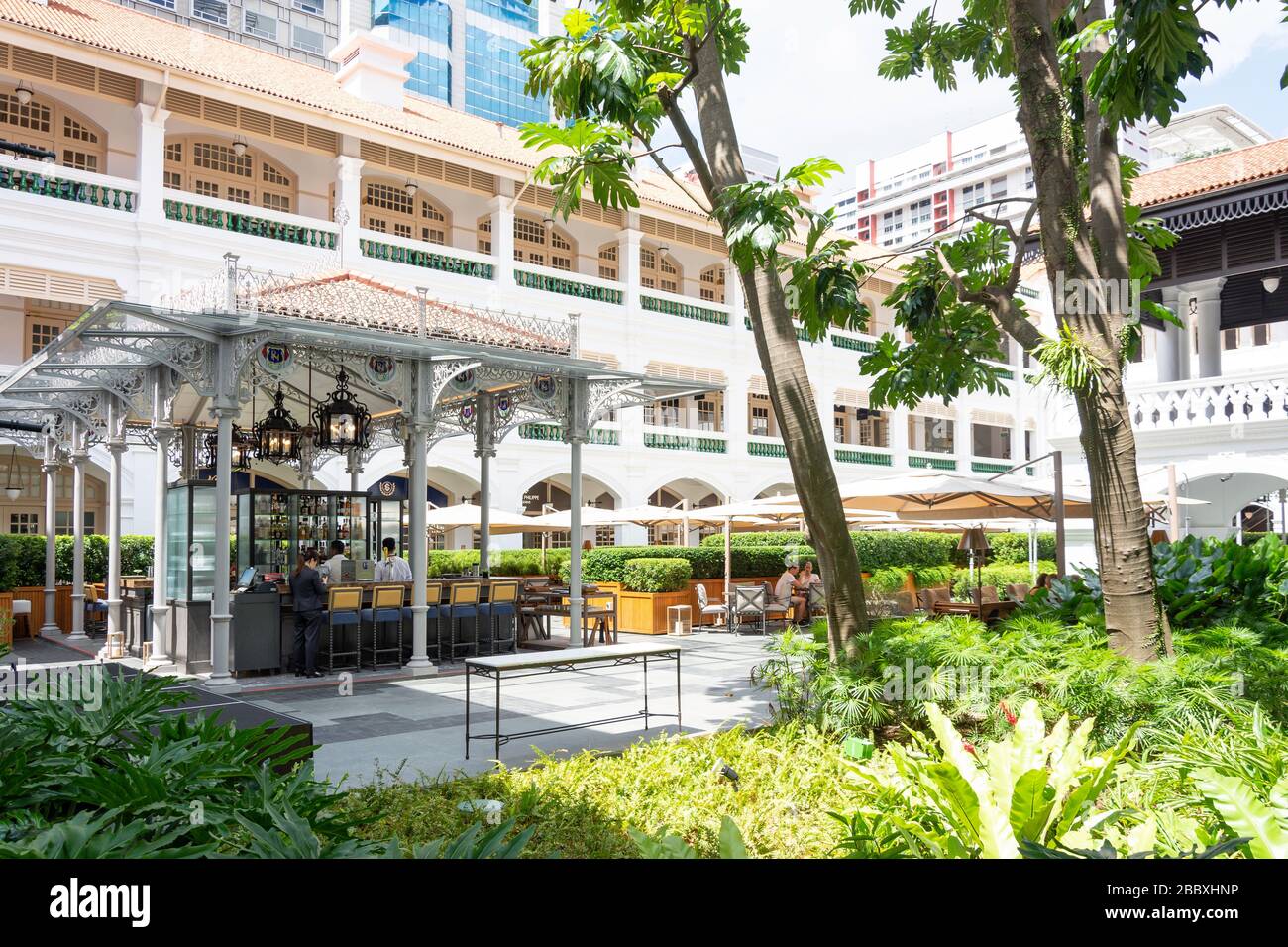 Bar garden terrace raffles hotel singapore colonial luxury archi hi-res ...