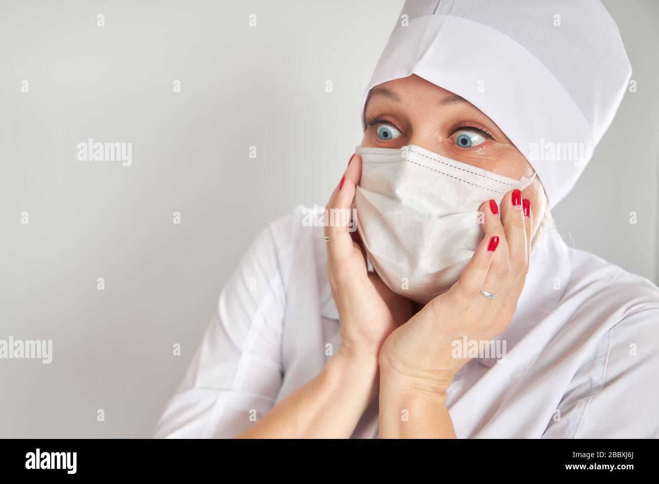 Doctor frightened hi-res stock photography and images - Alamy
