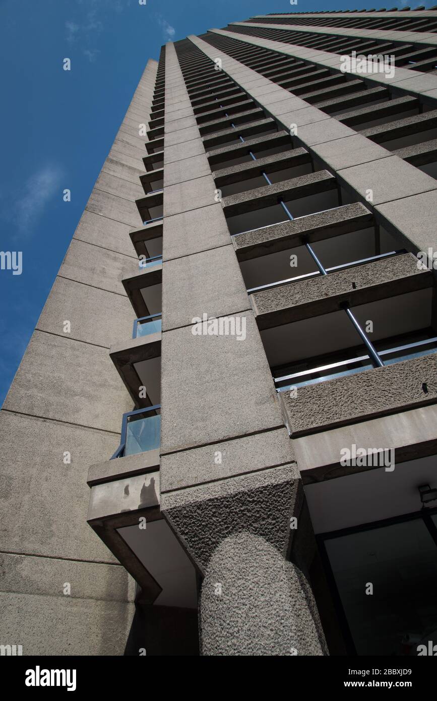 Balcony Window Shadows Concrete 1960s Brutalist Architecture Barbican ...