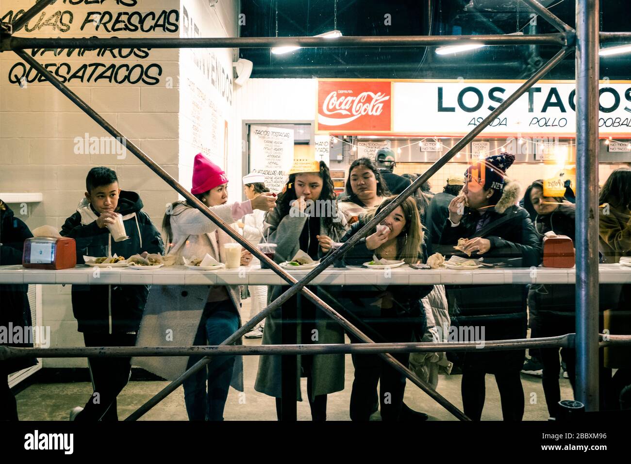 Tacos restaurant at Times square, New York Stock Photo - Alamy