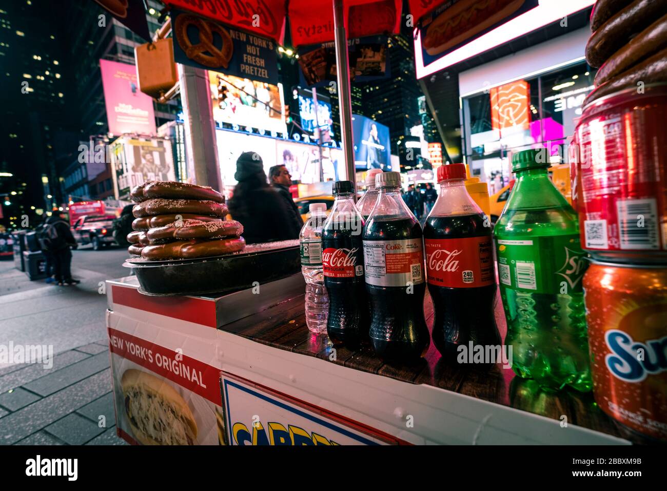 Food trucks at Times Square, New York Stock Photo - Alamy