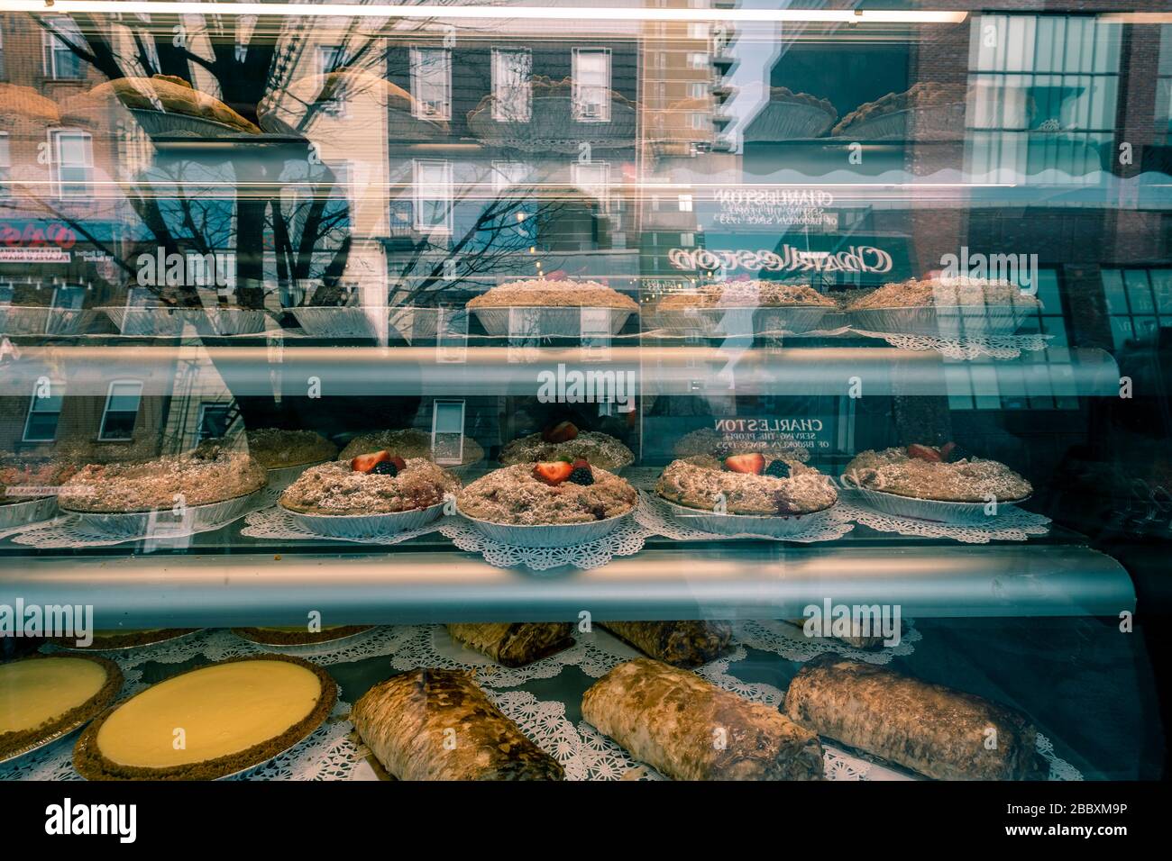 Modern bakery with different kinds of bread, cakes and buns, Brooklyn ...