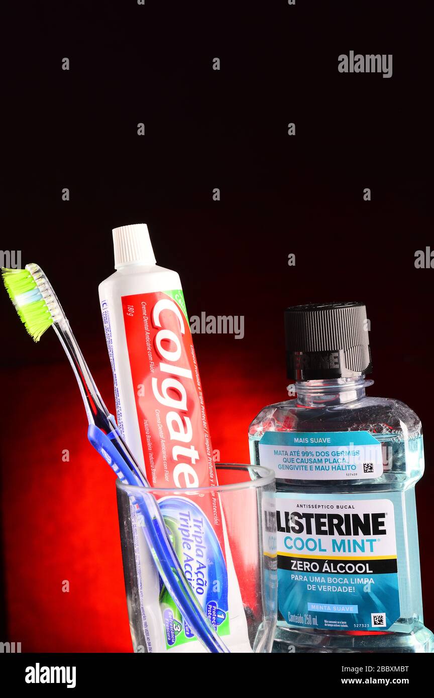 Toothbrush and toothpaste on a studio shot Stock Photo - Alamy