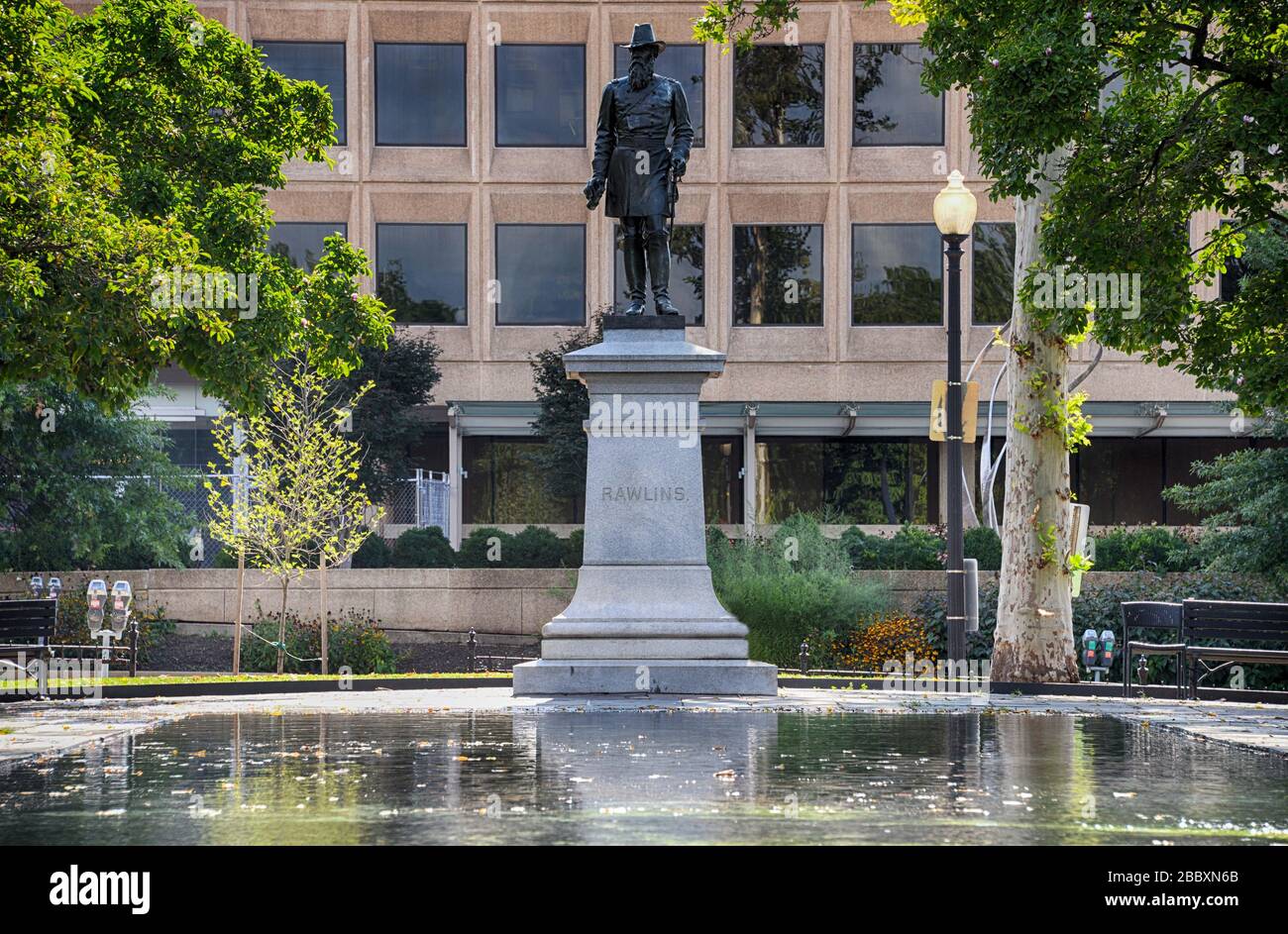 Statue of John Aaron Rawlins, a Union Army general who served during ...