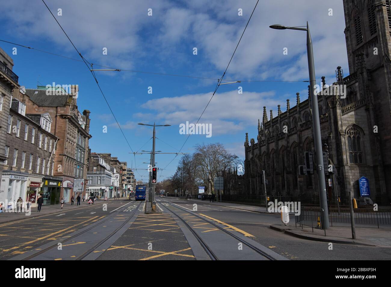 Empty streets of Edinburgh during quarantine of Covid-19: Princess ...