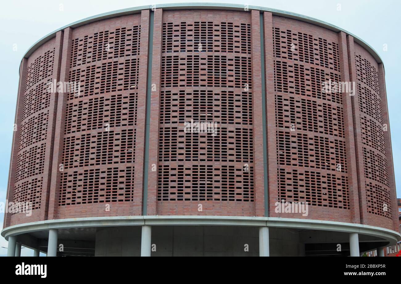 Modern architecture facade of a car parking area in the city Stock ...