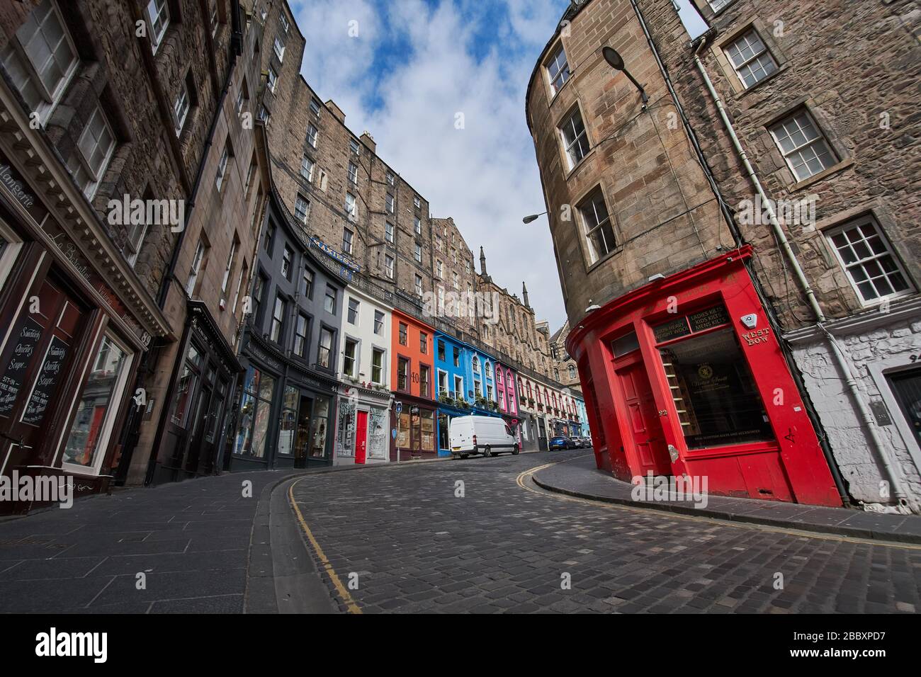 Empty streets of Edinburgh during quarantine of Covid-19: Victoria ...