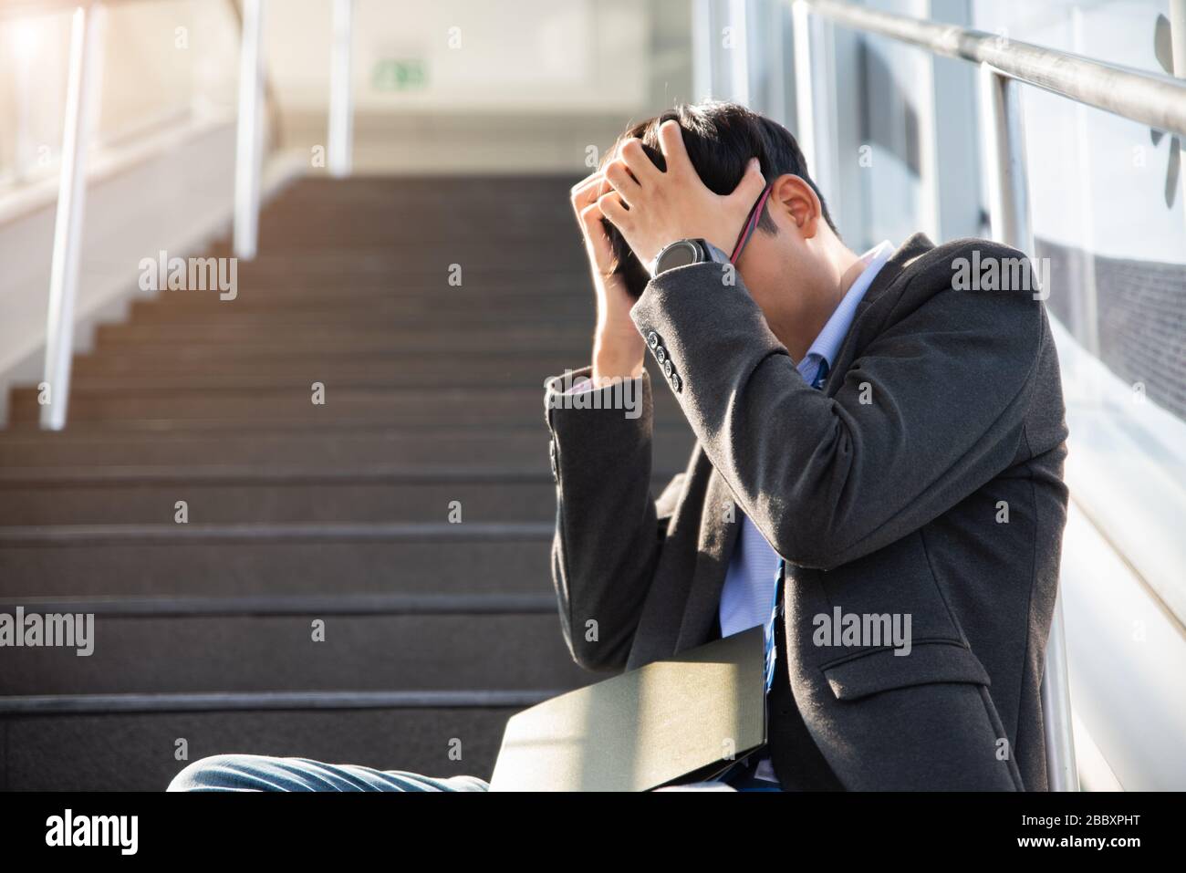 Hopeless person sitting on floor hi-res stock photography and images ...