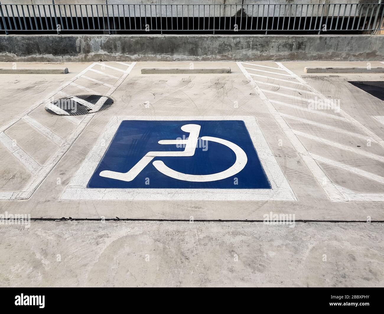 International handicapped (wheelchair) or Disabled parking symbol ...