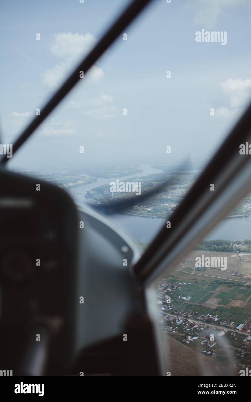 Inside view cockpit airplane aircraft hi-res stock photography and ...