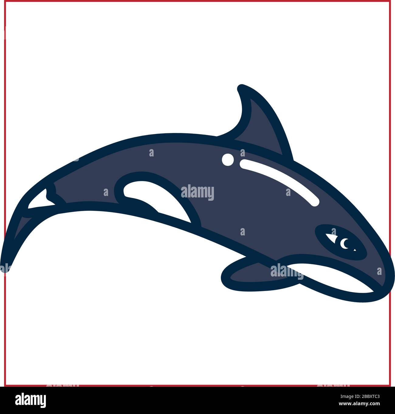 whale fill style icon design Sea life ecosystem fauna ocean underwater ...