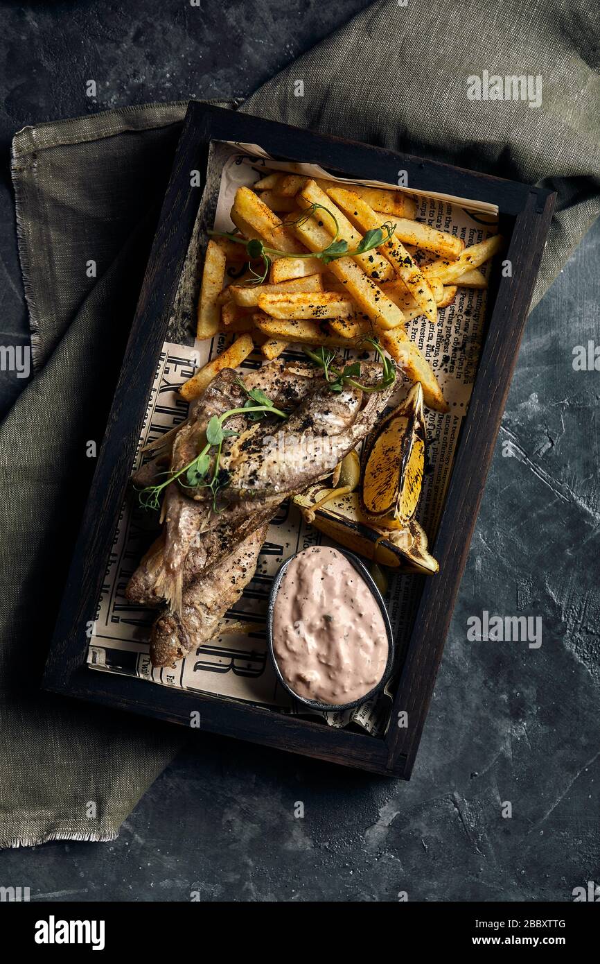 Batumi, Adjara, Georgia. Dishes Of Georgian National Cuisine: Fried Red ...