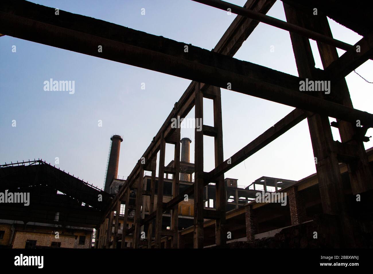 Chimneys in factories Stock Photo - Alamy