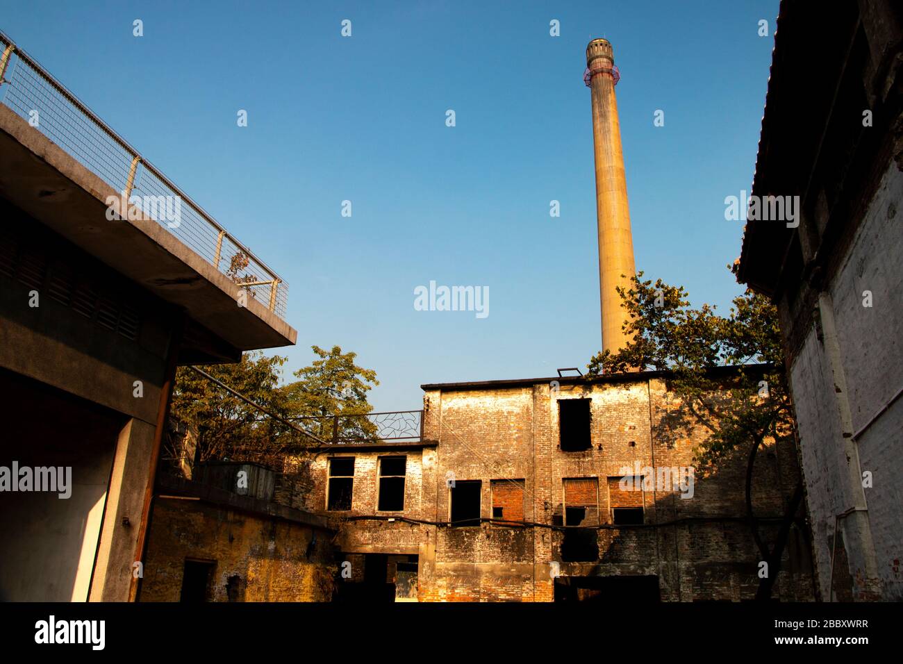 Chimneys in factories Stock Photo - Alamy
