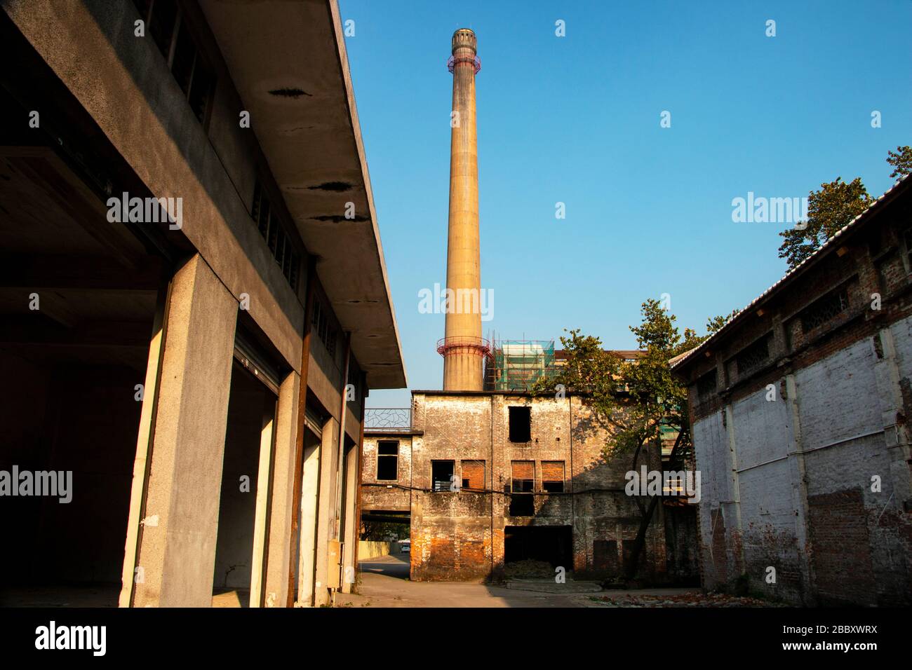 Chimneys in factories Stock Photo - Alamy