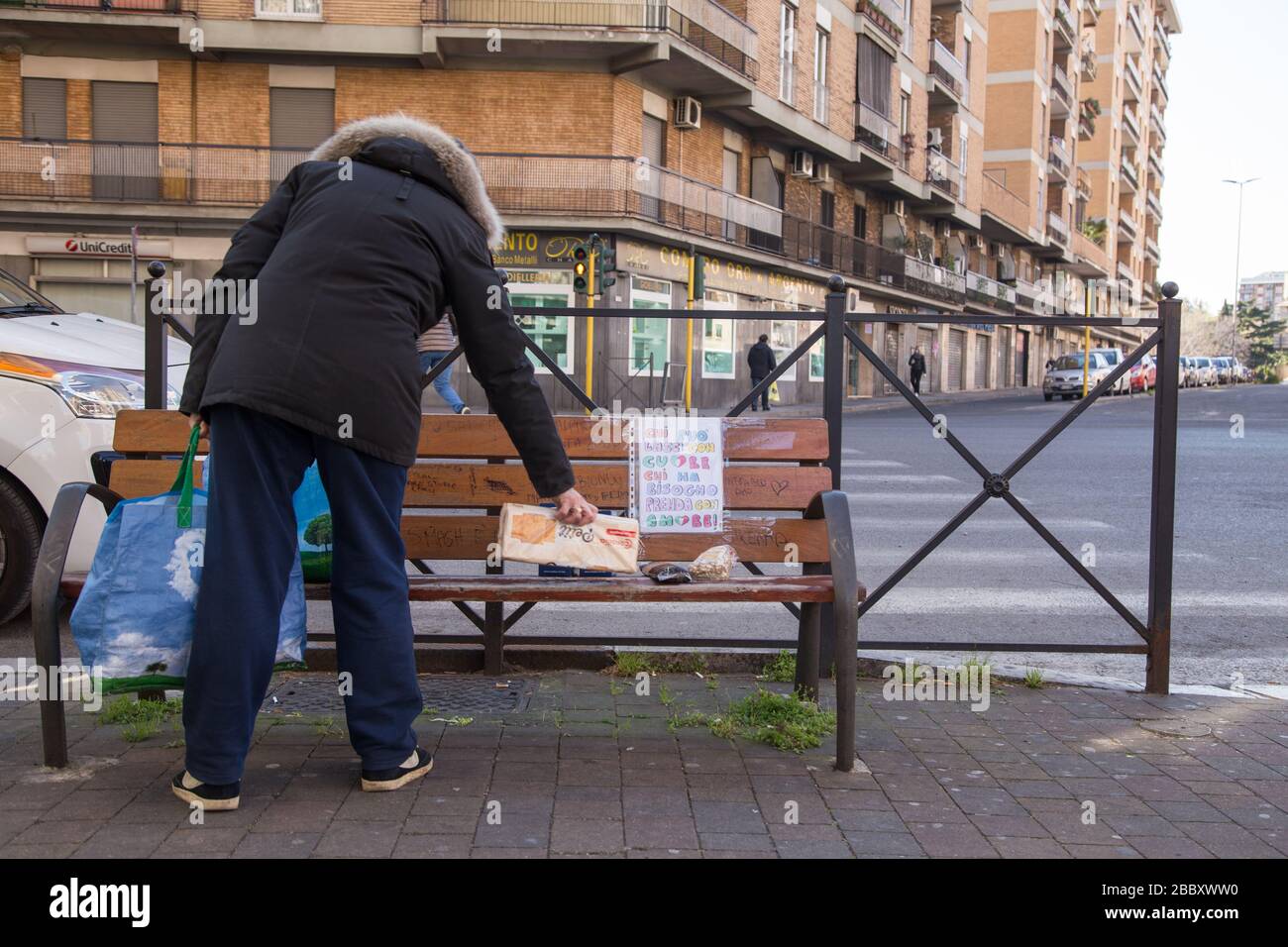 Roma, Italy. 01st Apr, 2020. In Rome, in via Oderisi da Gubbio, Marconi ...