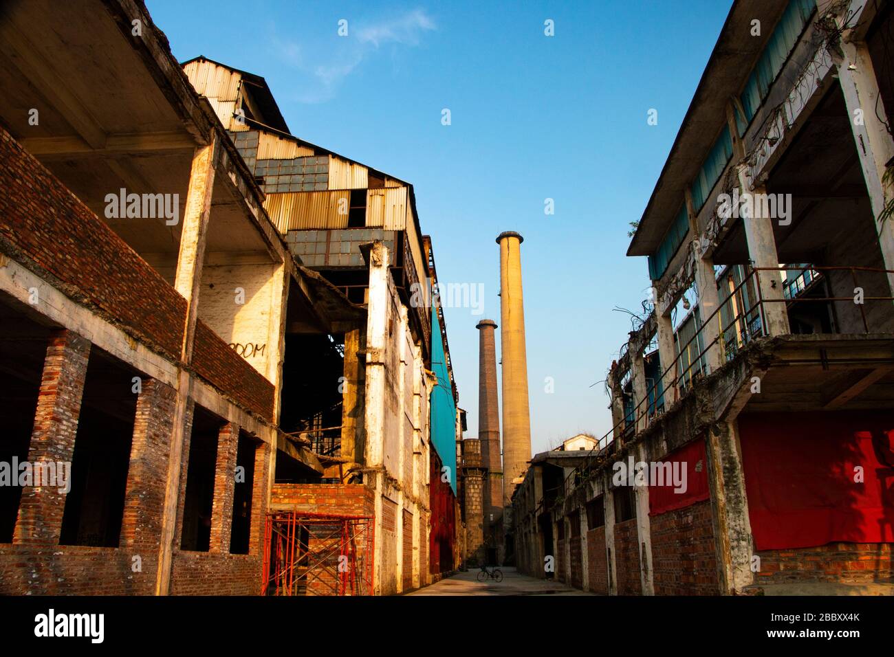 Chimneys in factories Stock Photo - Alamy