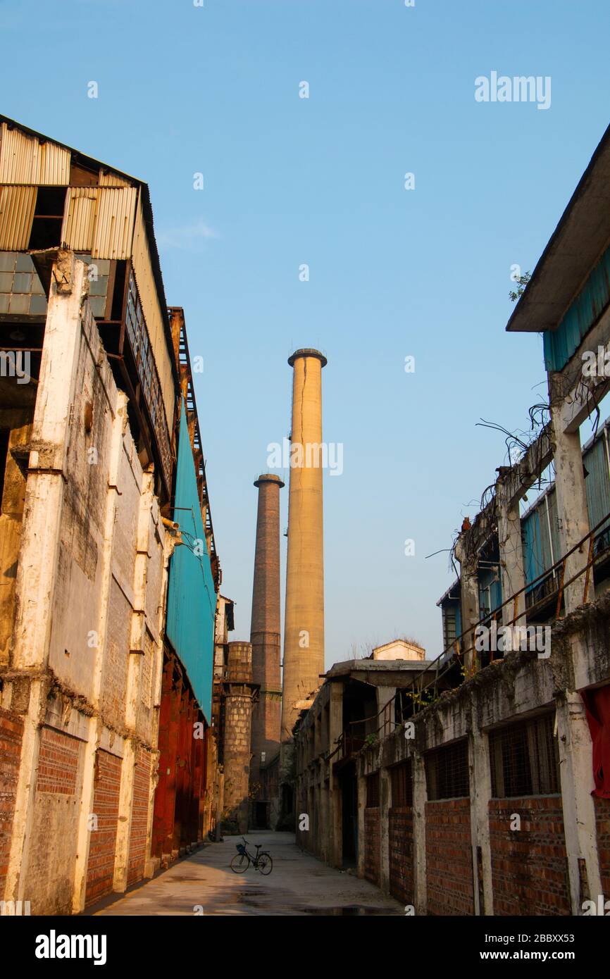 Chimneys in factories Stock Photo - Alamy