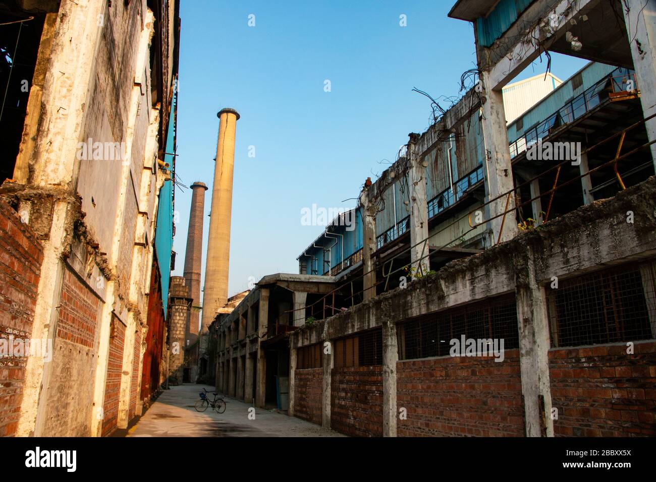 Chimneys in factories Stock Photo - Alamy
