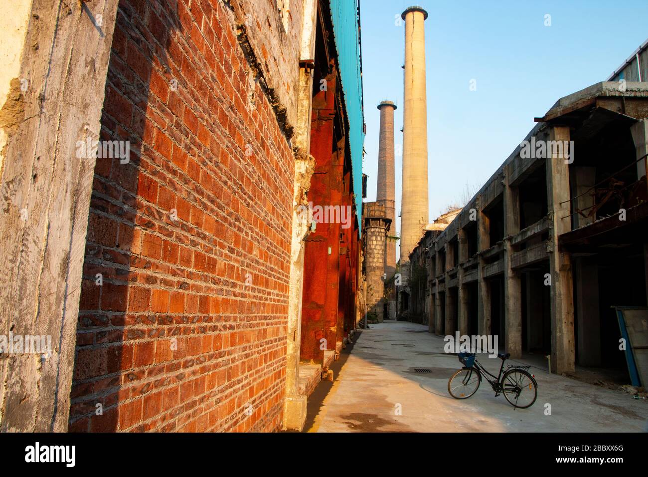 Chimneys in factories Stock Photo - Alamy