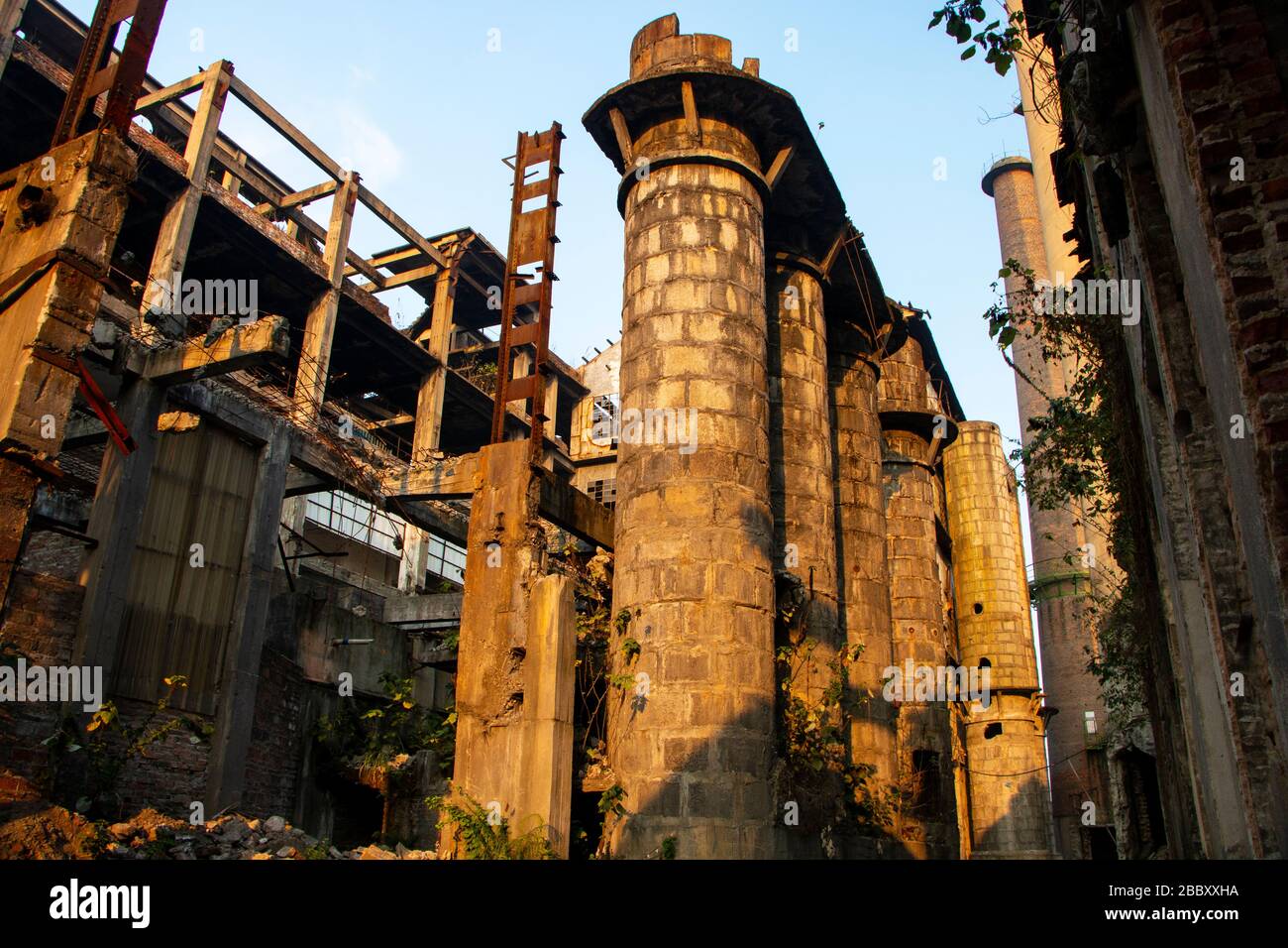 Chimneys in factories Stock Photo - Alamy
