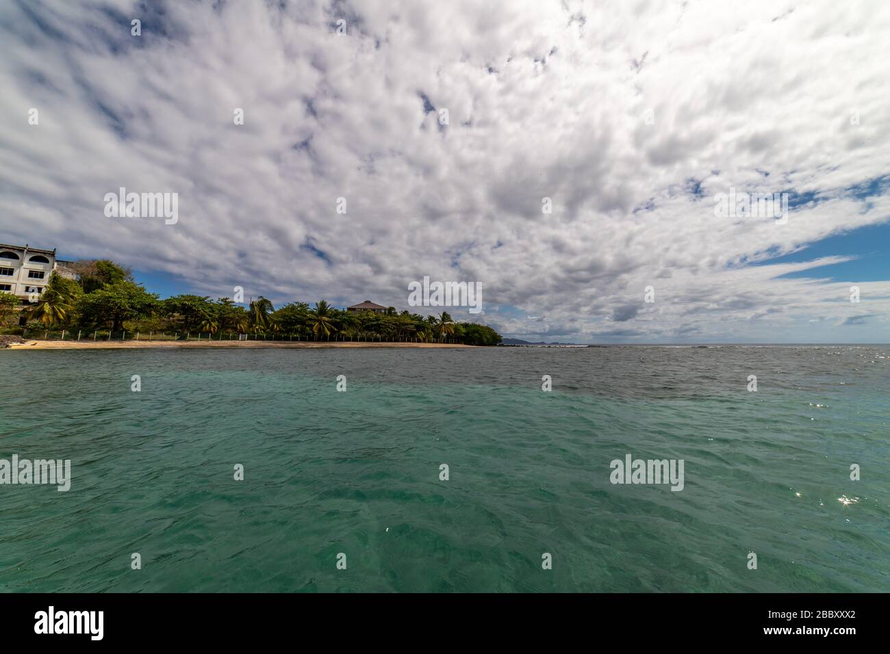 Saint Vincent and the Grenadines, Blue Lagoon and Canash beach Stock ...