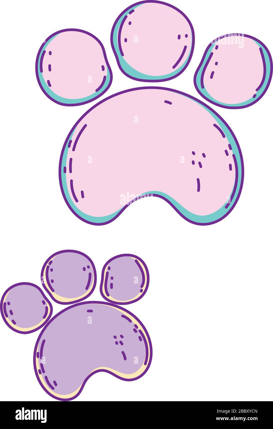 Footprints design, Dog mascot pet animal nature cute puppy canine and ...